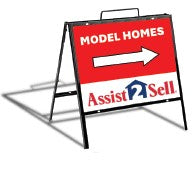 CUSTOM 18" x 24" MAXMETAL® YARD SIGN WITH BOLT-ON METAL A-FRAME ...